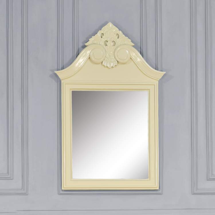 Chantilly Wall Mirror - French Ivory - Island Furniture Co