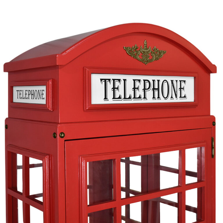 Home Bar - Red Telephone Box Drinks Cabinet in Pillar Box Red - Island ...