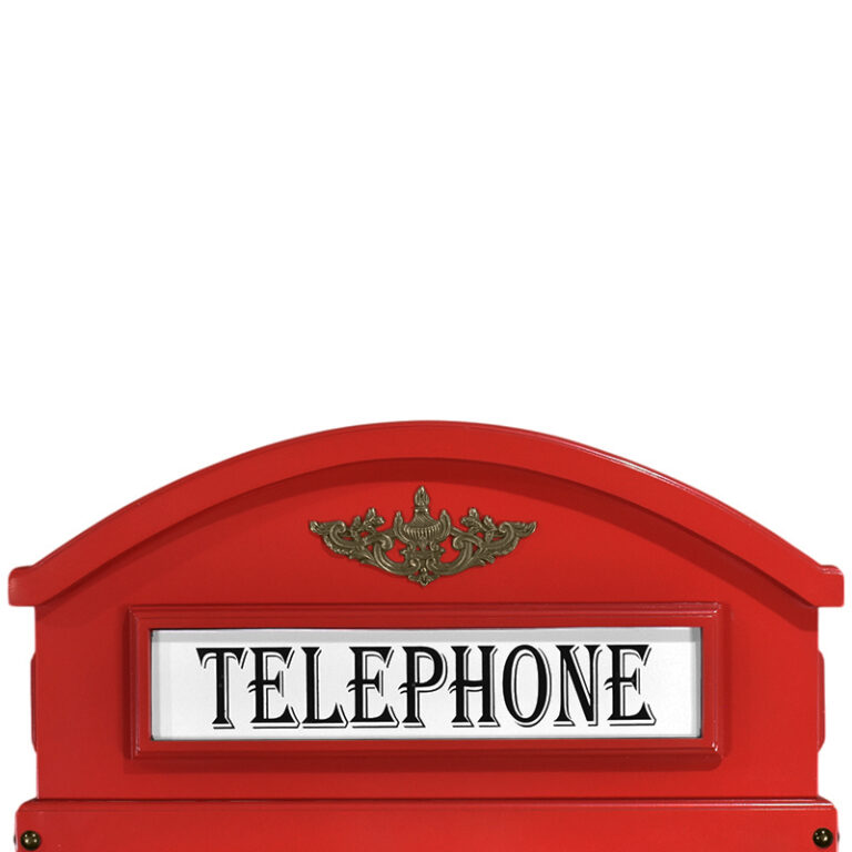 Home Bar - Red Telephone Box Drinks Cabinet in Pillar Box Red - Island ...