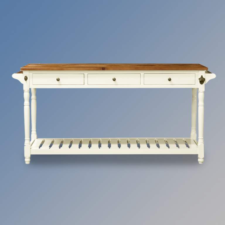 Kitchen Island Double Sided - Counter Top Breakfast Bar - Haigh Blue ...
