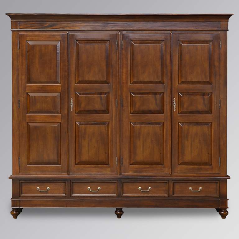 Montparnasse Quadruple Wardrobe - Chestnut - Island Furniture Co