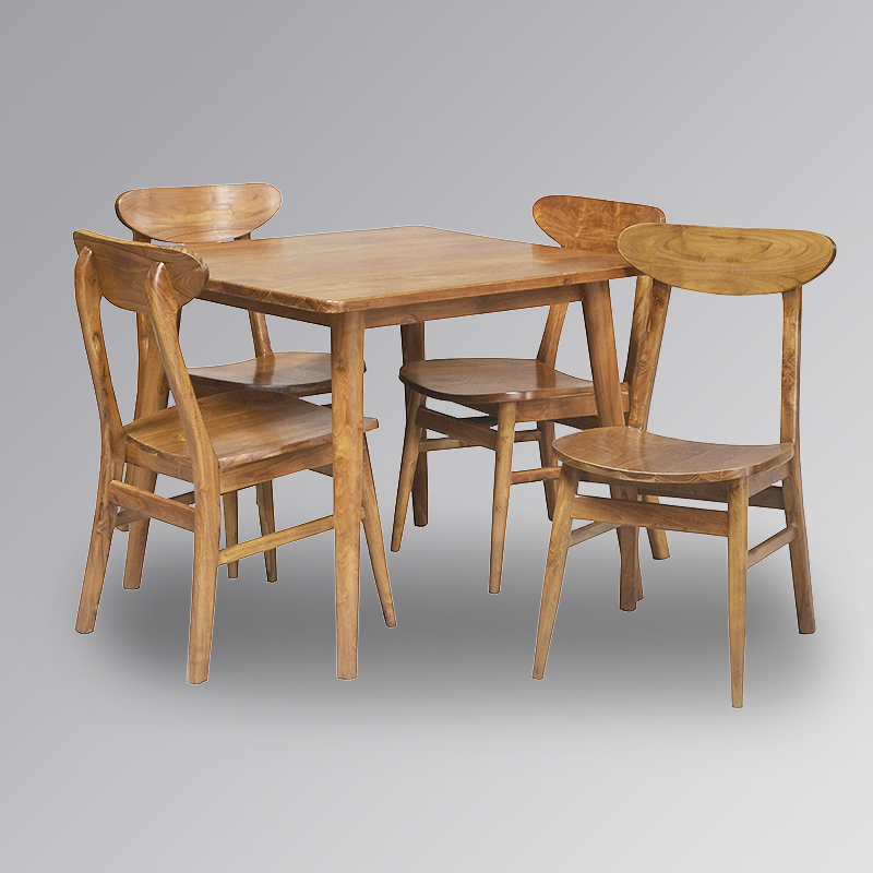 Malmo Retro Rectangular Dining Table Solid Teak Wood - 160cm - Island ...