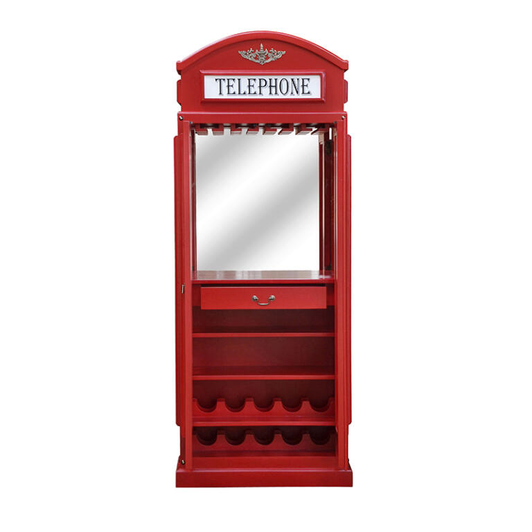 Drinks Cabinet - Iconic BT Telephone Box Style Bar 2 Doors- Pillar Box ...