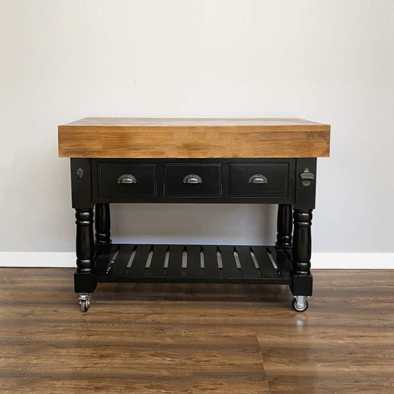 Kitchen Island Double Sided - Counter Top Breakfast Bar - Haigh Blue ...