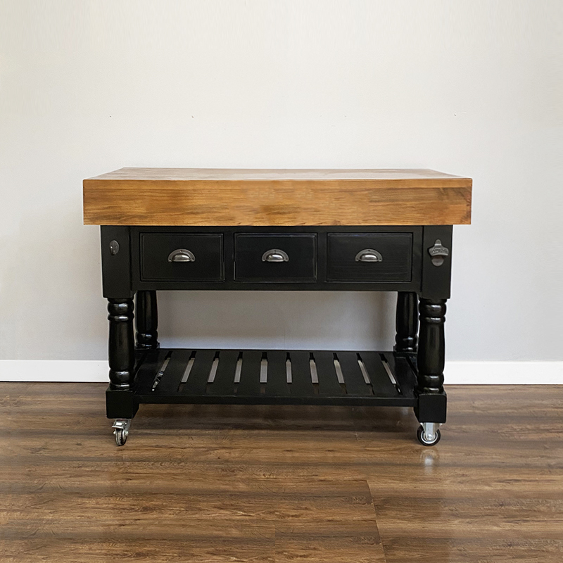 Kitchen Island Double Sided - Counter Top Breakfast Bar - Haigh Blue ...