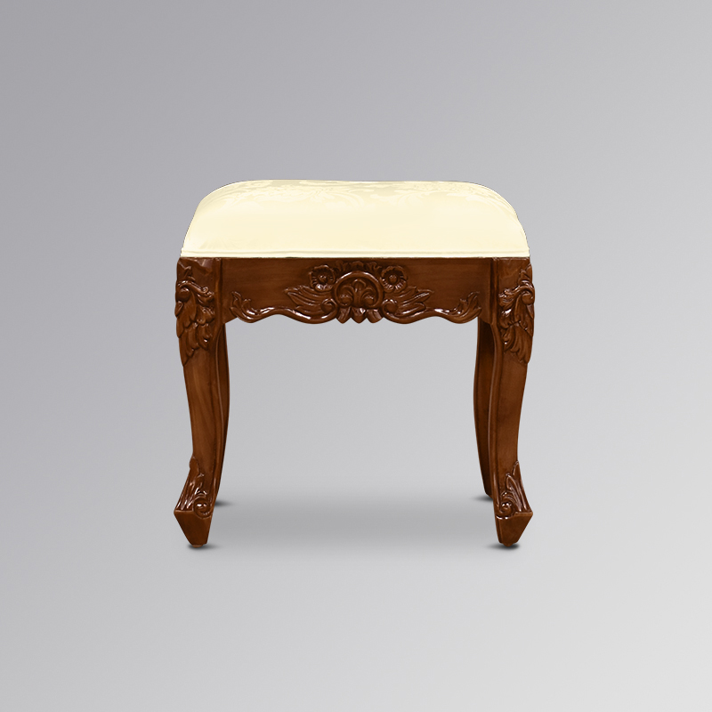 Chateau Dressing Table Stool in Chestnut and Natural Upholstery ...